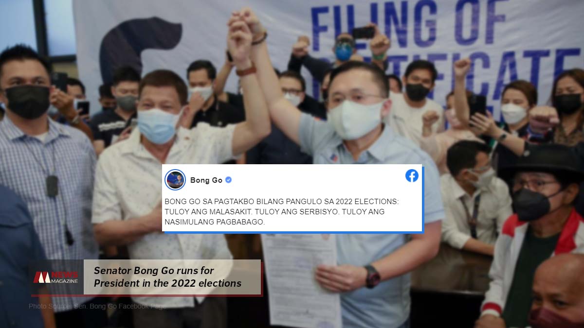 Sen. Bong Go runs for President in the 2022 elections
